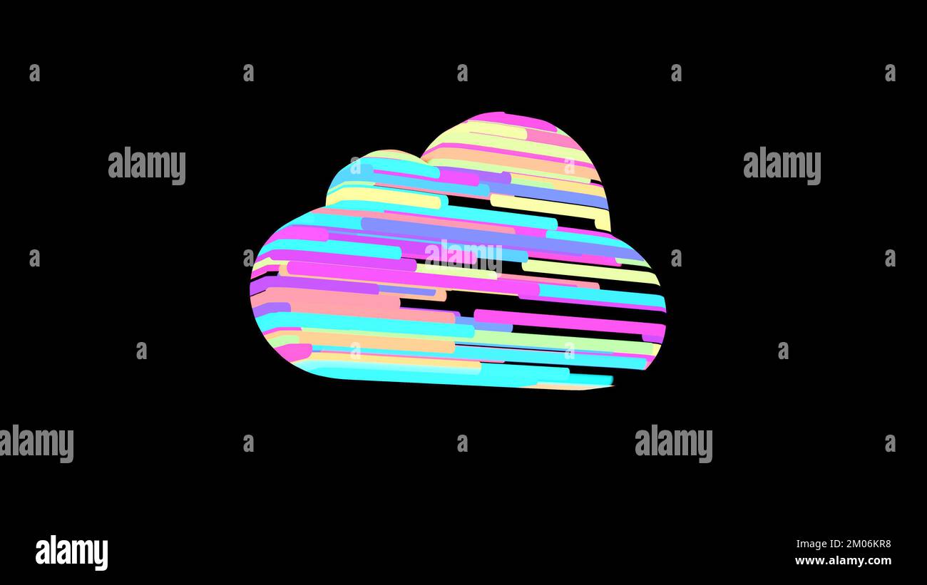 Meta Cloud, 3D illustration, symbol of cloud technology in modern ...
