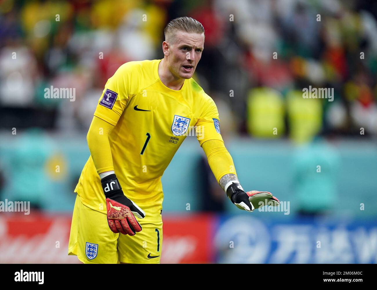 England goalkeeper Jordan Pickford during the FIFA World Cup Round of ...