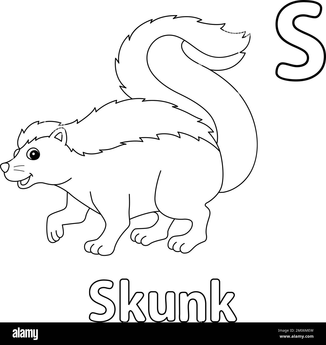 Cute Skunk Coloring Page