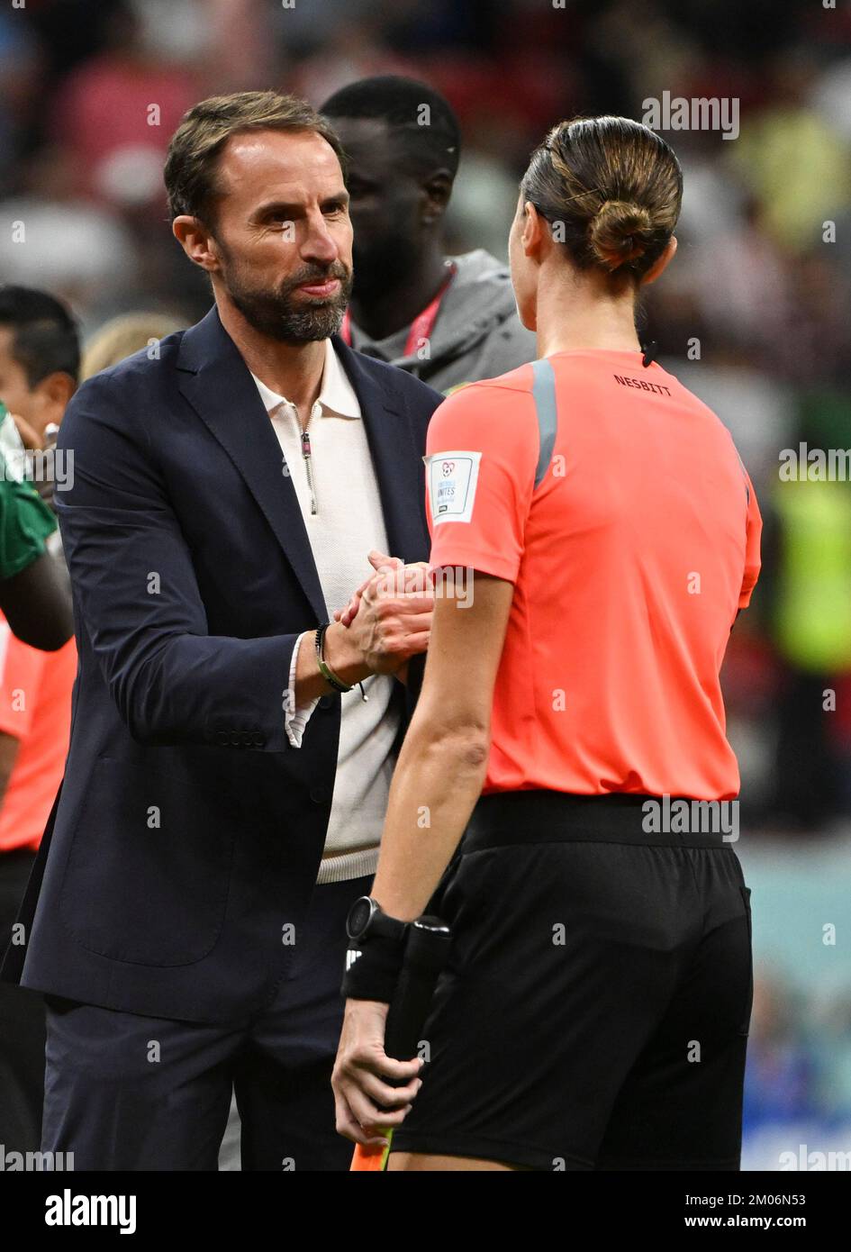 Al Khor, Qatar. 4th Dec, 2022. Gareth Southgate (L), head coach of ...