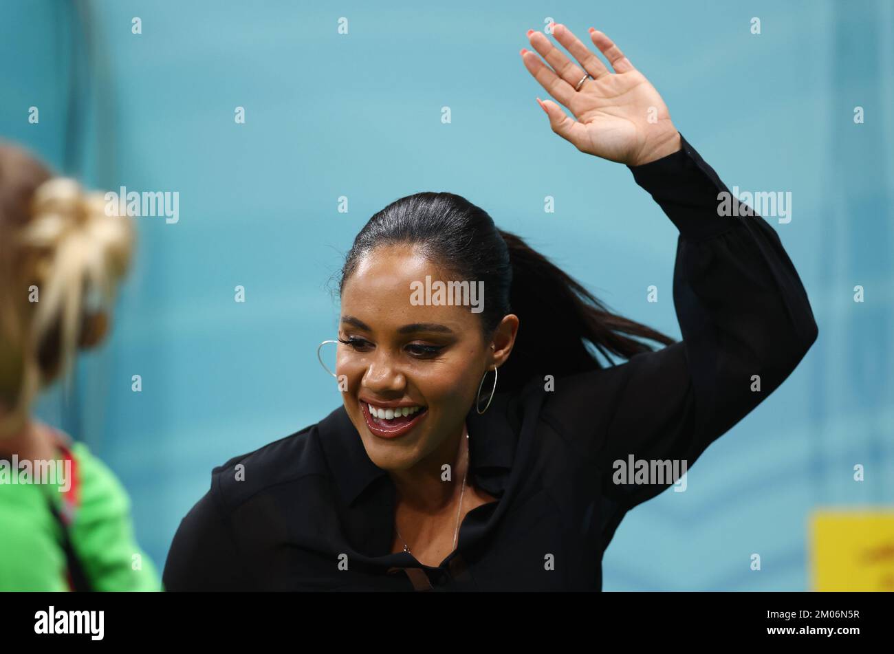 Al Khor, Qatar. 4th Dec, 2022. BBC sports presenter Alex Scott during ...