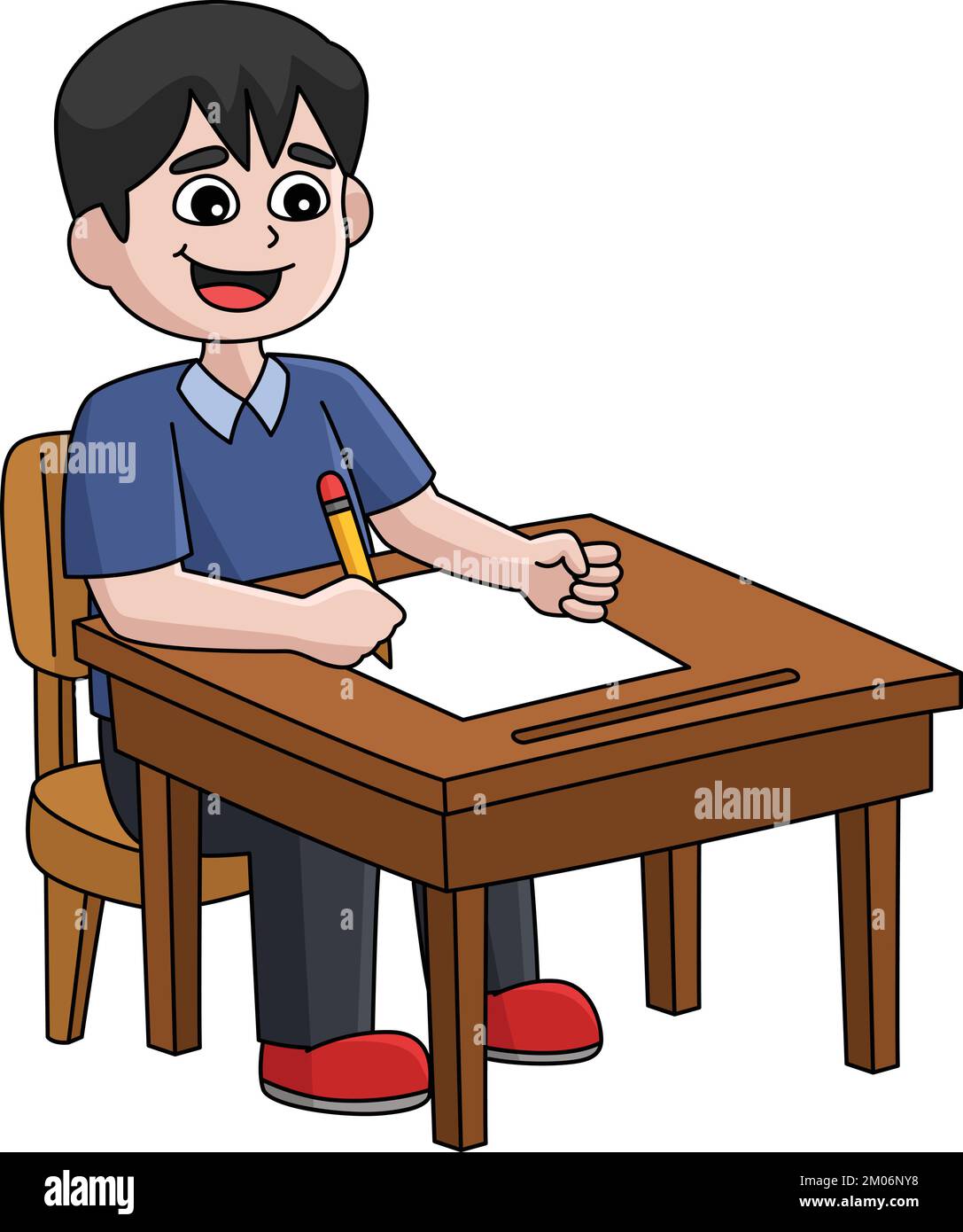 Student Doing Work Clipart