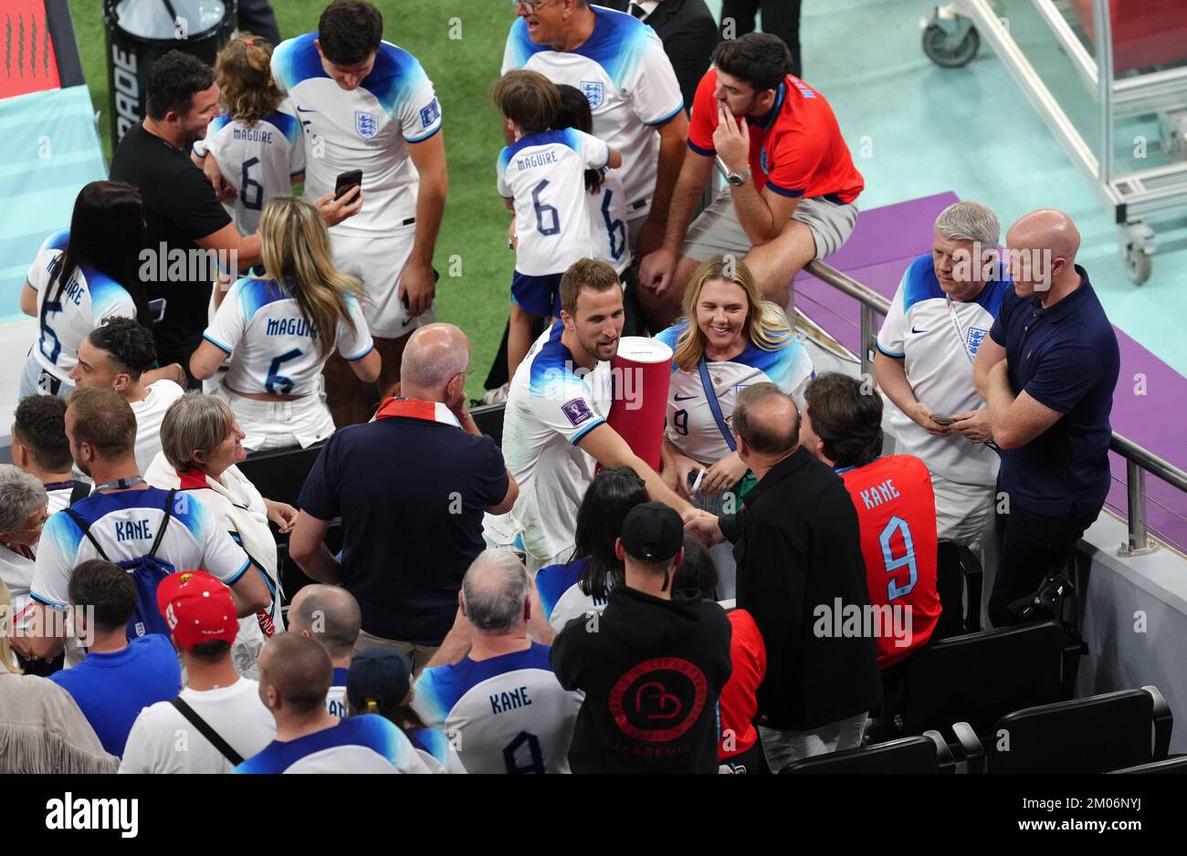 England's Harry Kane with his wife Katie Goodland following the FIFA ...
