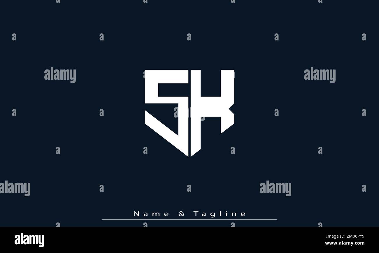 Alphabet letters Initials Monogram logo SK , KS Stock Vector Image ...