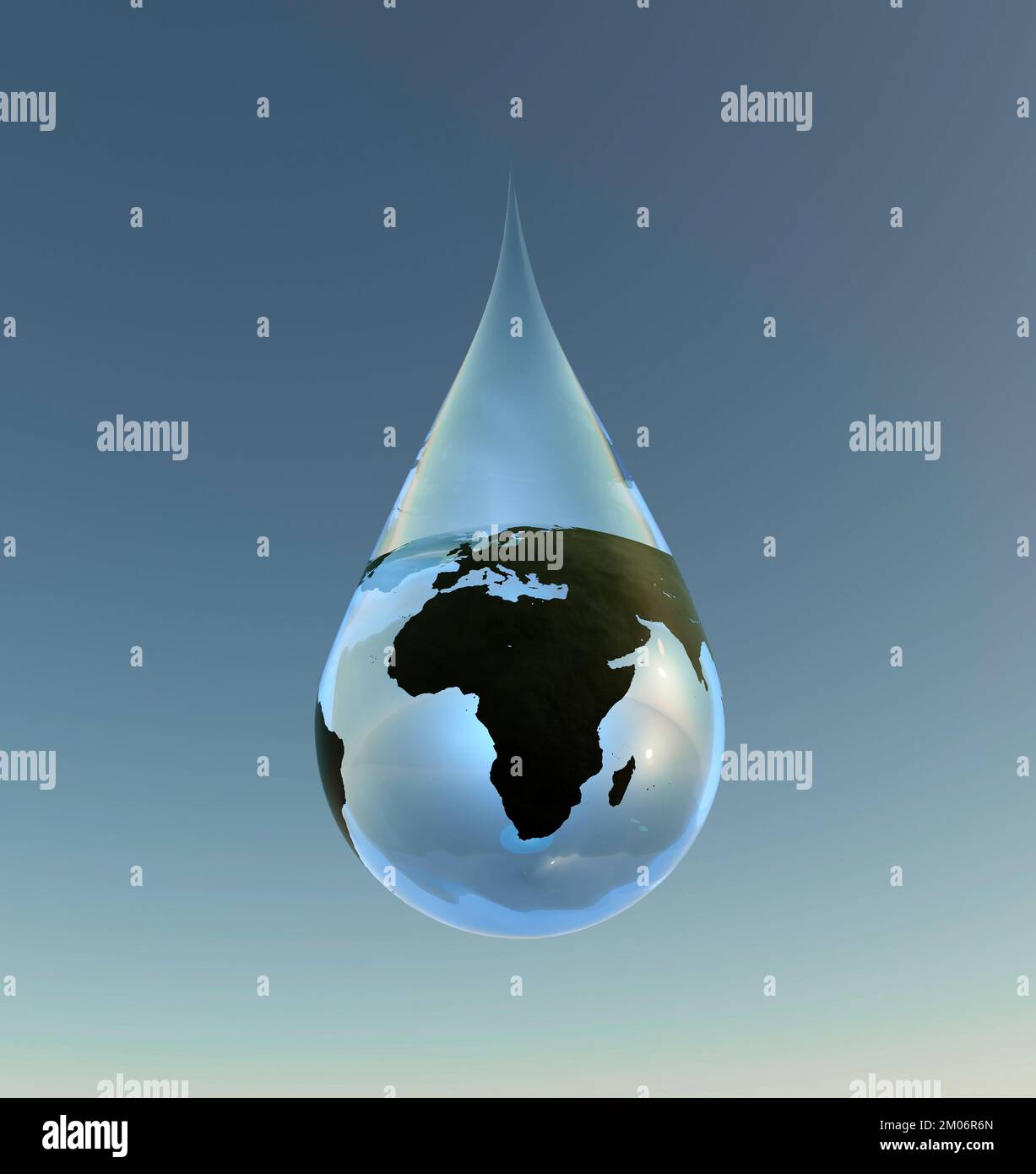 Earth inside water drop. 3D rendering Stock Photo - Alamy