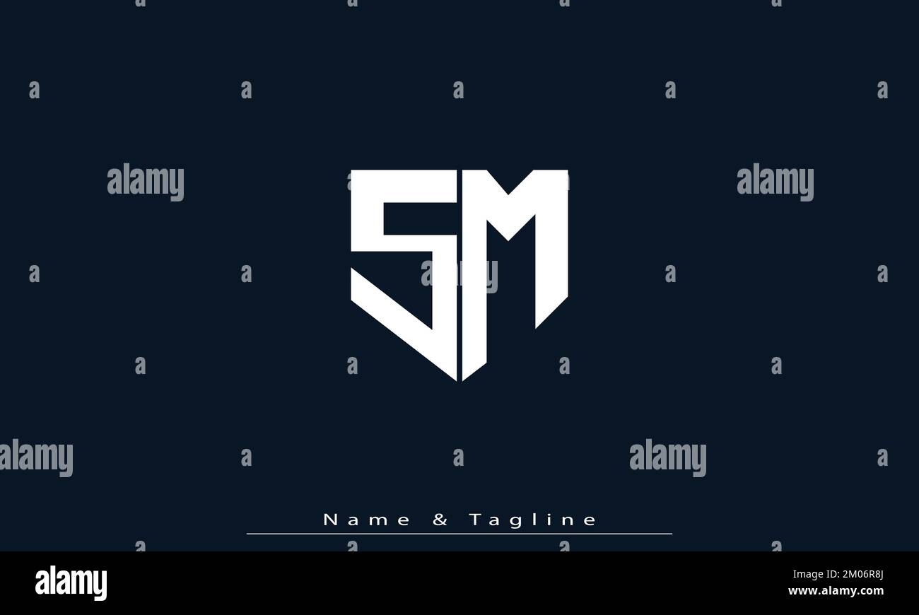 Alphabet letters Initials Monogram logo SM , MS Stock Vector Image ...