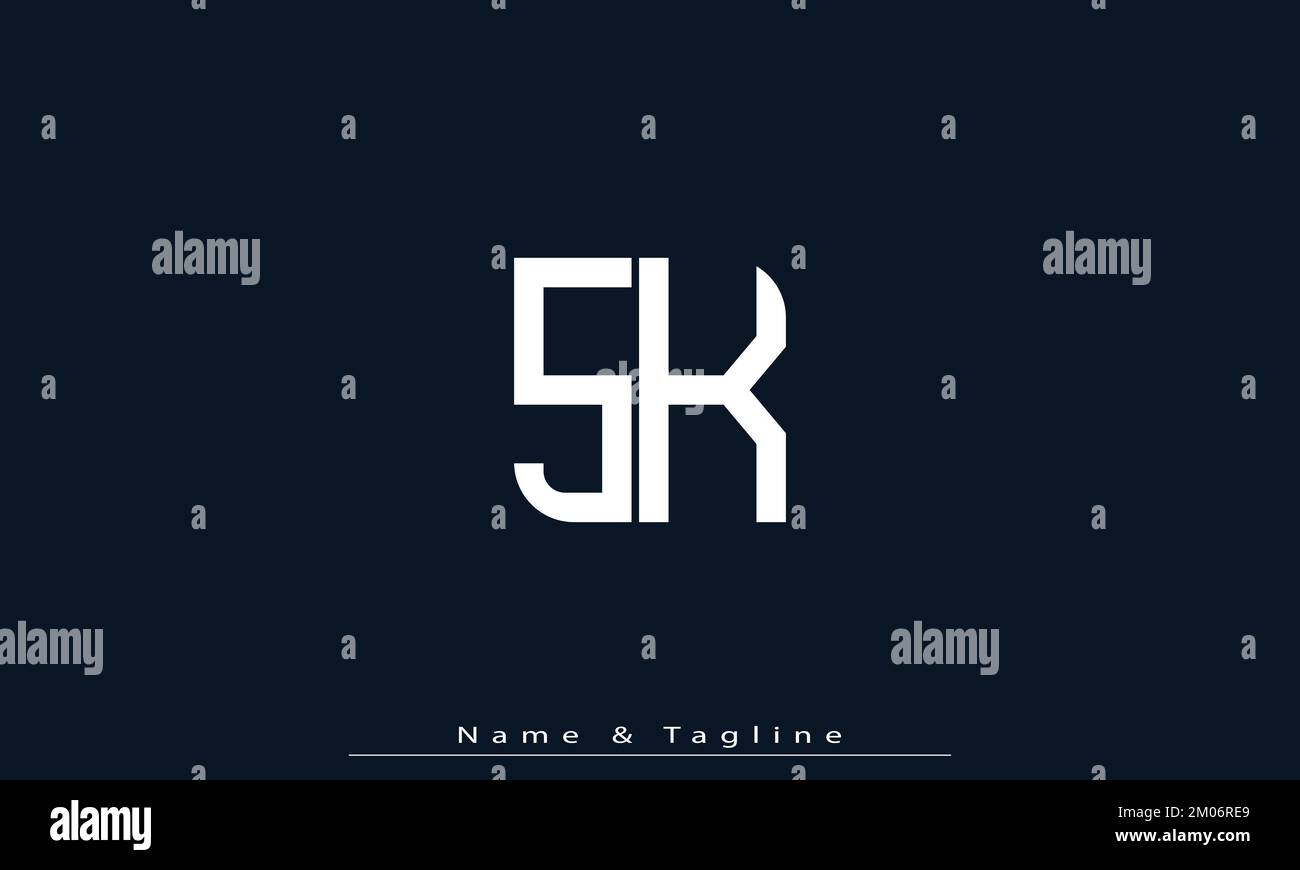 Alphabet letters Initials Monogram logo SK , KS Stock Vector Image ...