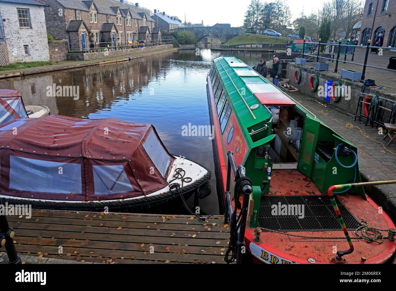 Monmouthshire and Brecon canal basin. December 2022 Stock Photo - Alamy