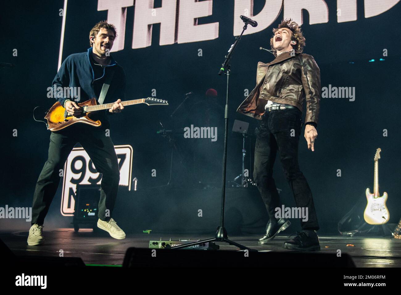 Rocky Lynch and Ross Lynch of The Driver Era perform during 99.7 Now's ...