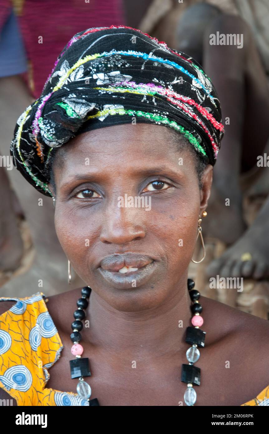 Faces of Africa, African woman, Bafata, Guinea Bissau - anxious ...
