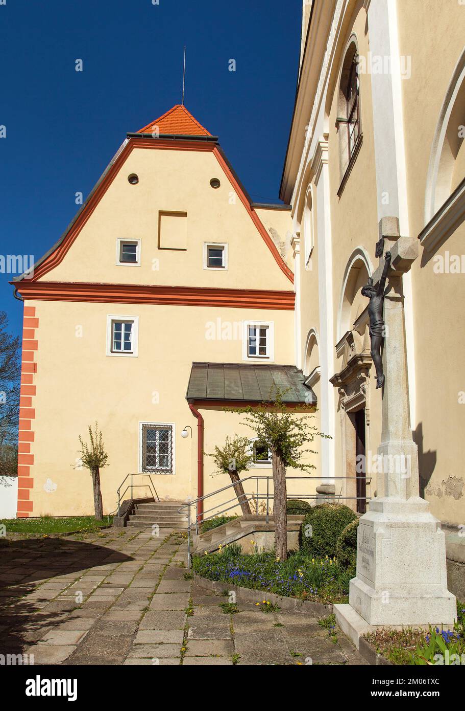 Monastery Dacice, Bohemian and Moravian Highlands, Czech Republic Stock ...
