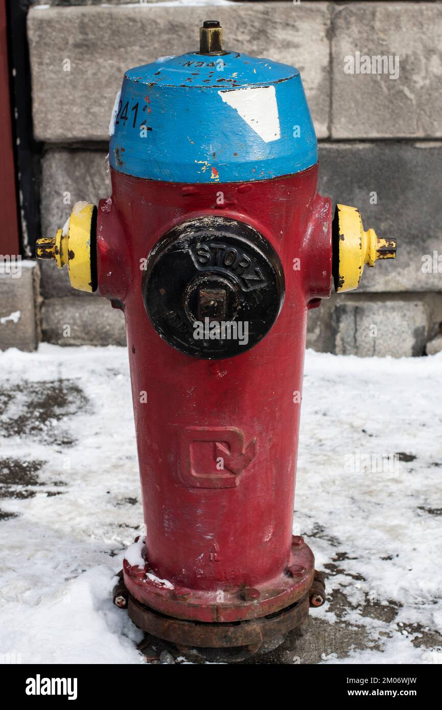 Fire hydrant in Quebec City Stock Photo - Alamy