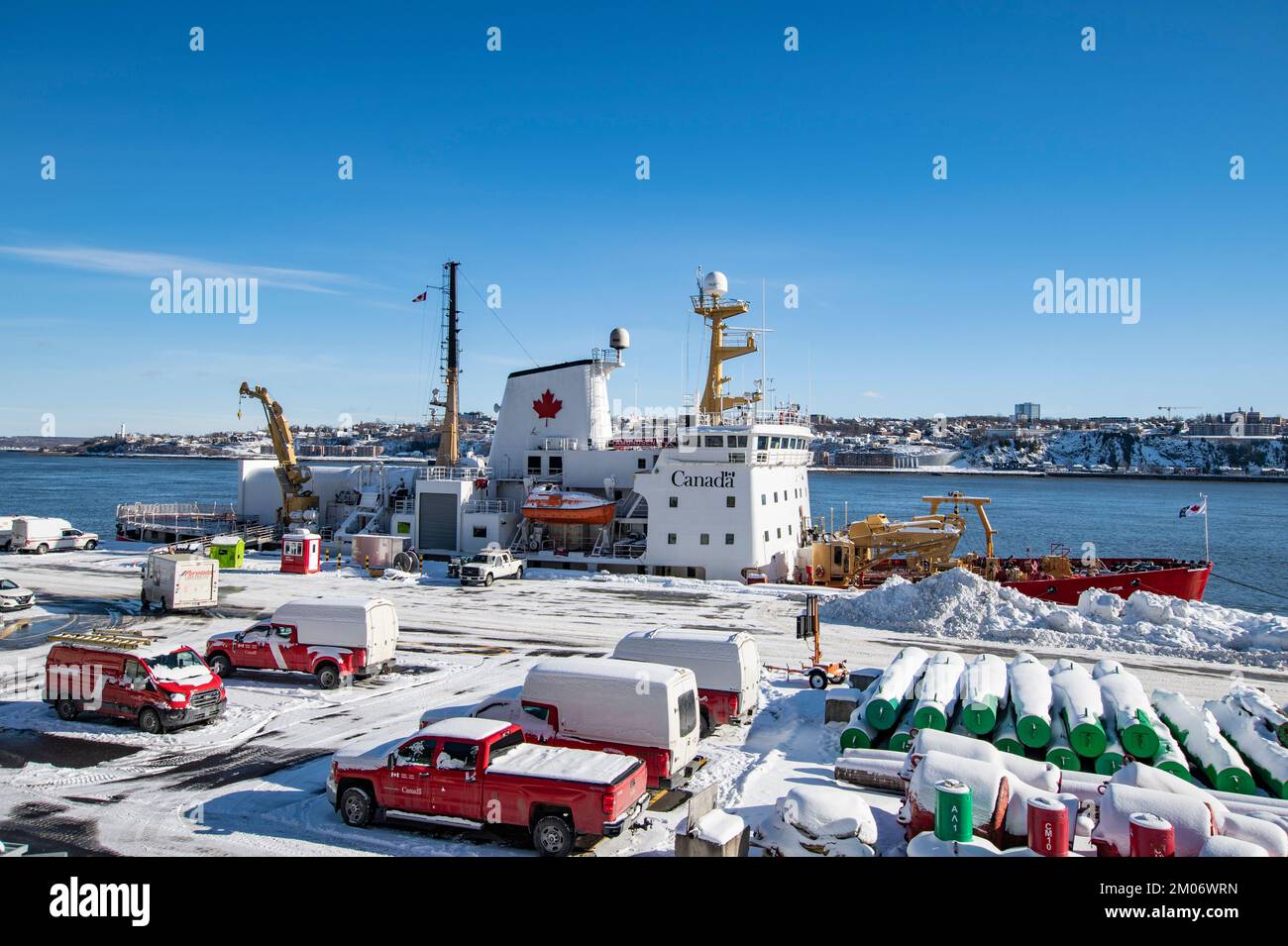 Coast guard ship in Quebec City, Quebec, Canada Stock Photo - Alamy