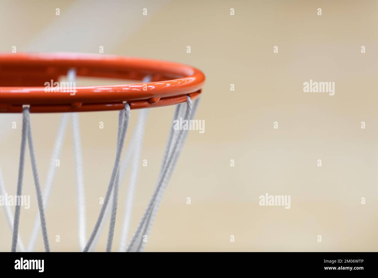 Basketball hoop net isolated on beige background. Professional sport ...