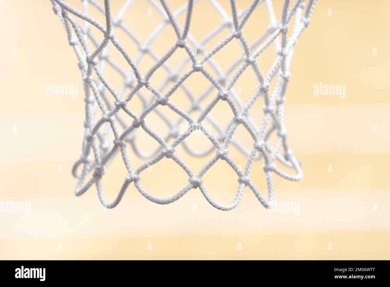 Basketball hoop net isolated on beige background. Professional sport ...