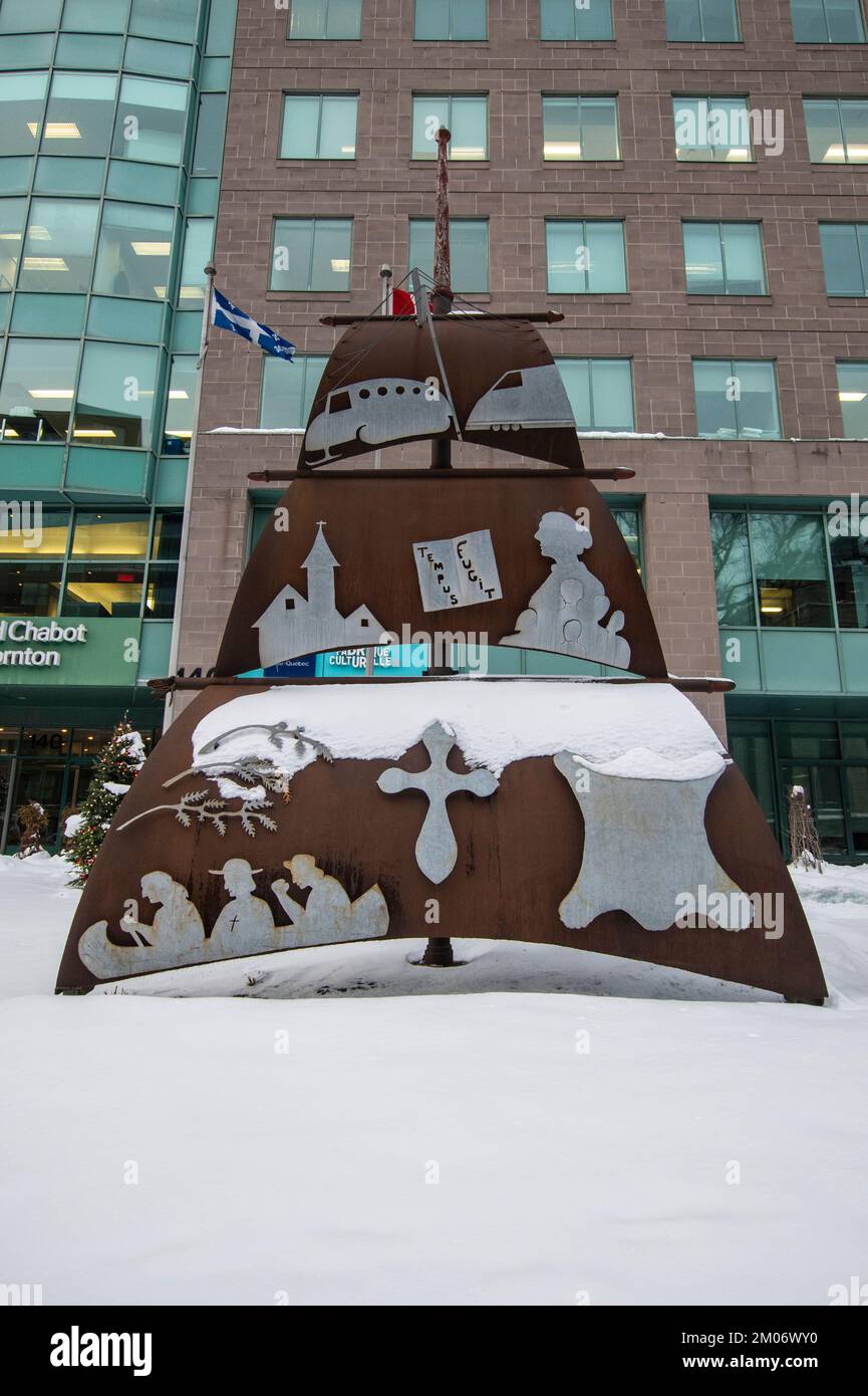Metal sails sculpture on Grande-Allee Est. in Quebec City, Quebec ...