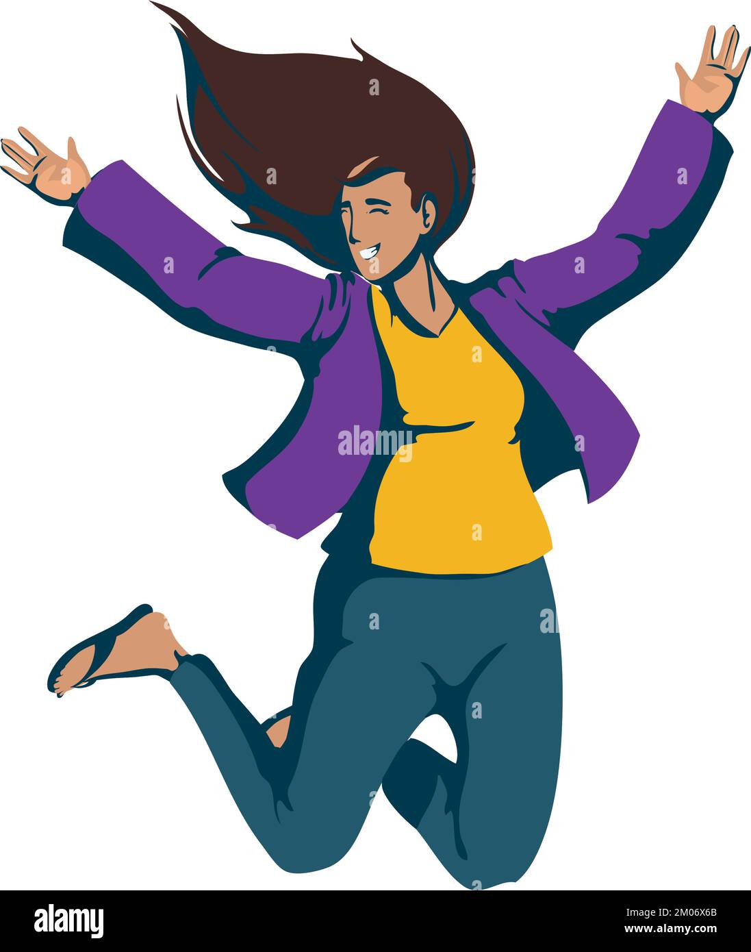 jumping woman design Stock Vector Image & Art - Alamy