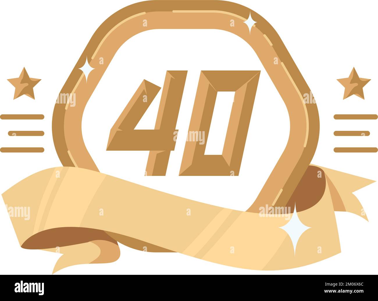 40th anniversary badge Stock Vector Image & Art - Alamy