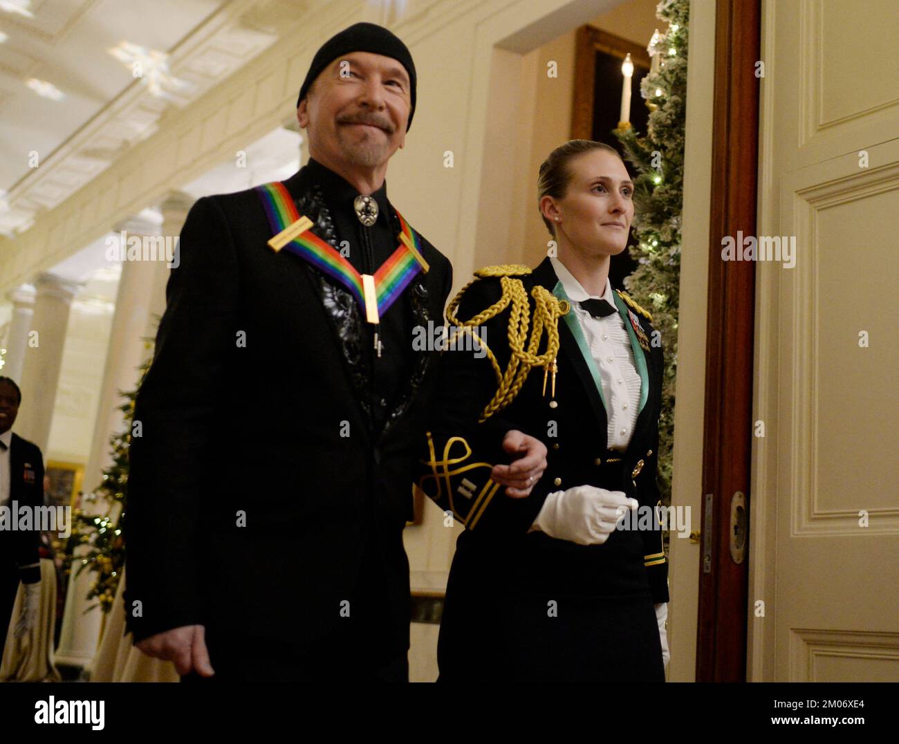 Musician the Edge arrives at a reception for Kennedy Center Honorees ...