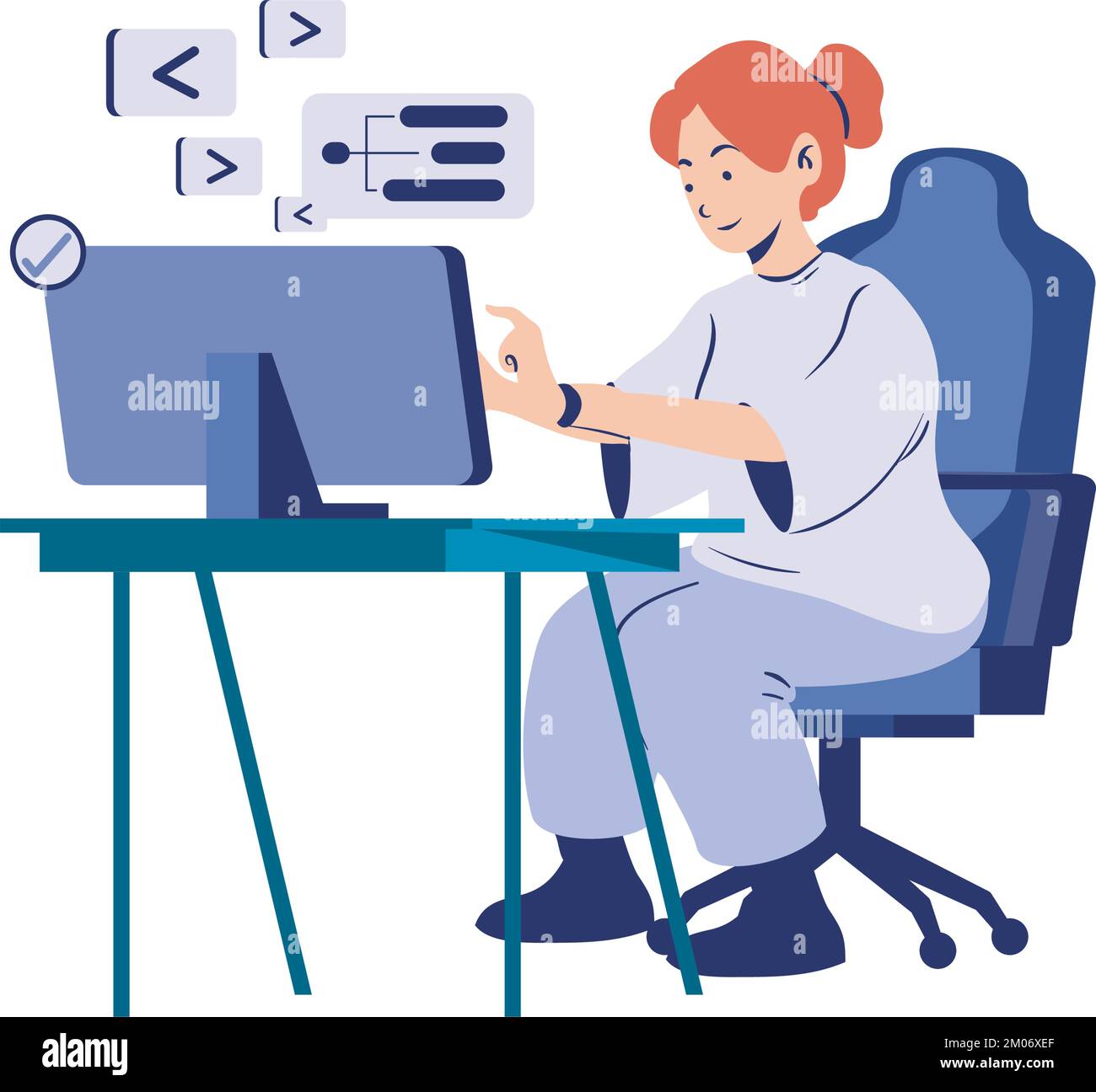 female programmer design Stock Vector Image & Art - Alamy