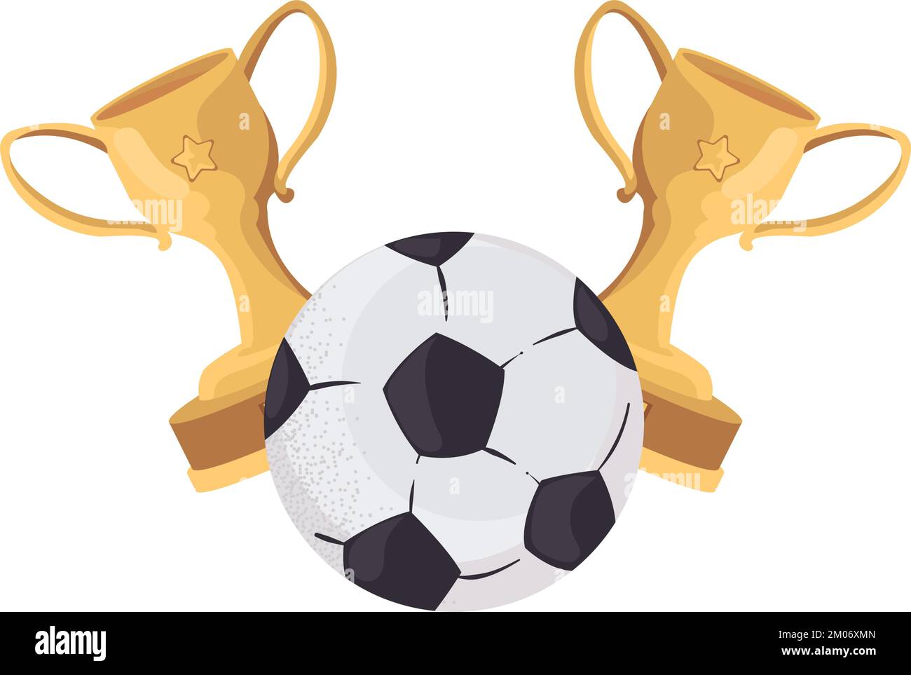 soccer ball and trophies Stock Vector Image & Art - Alamy