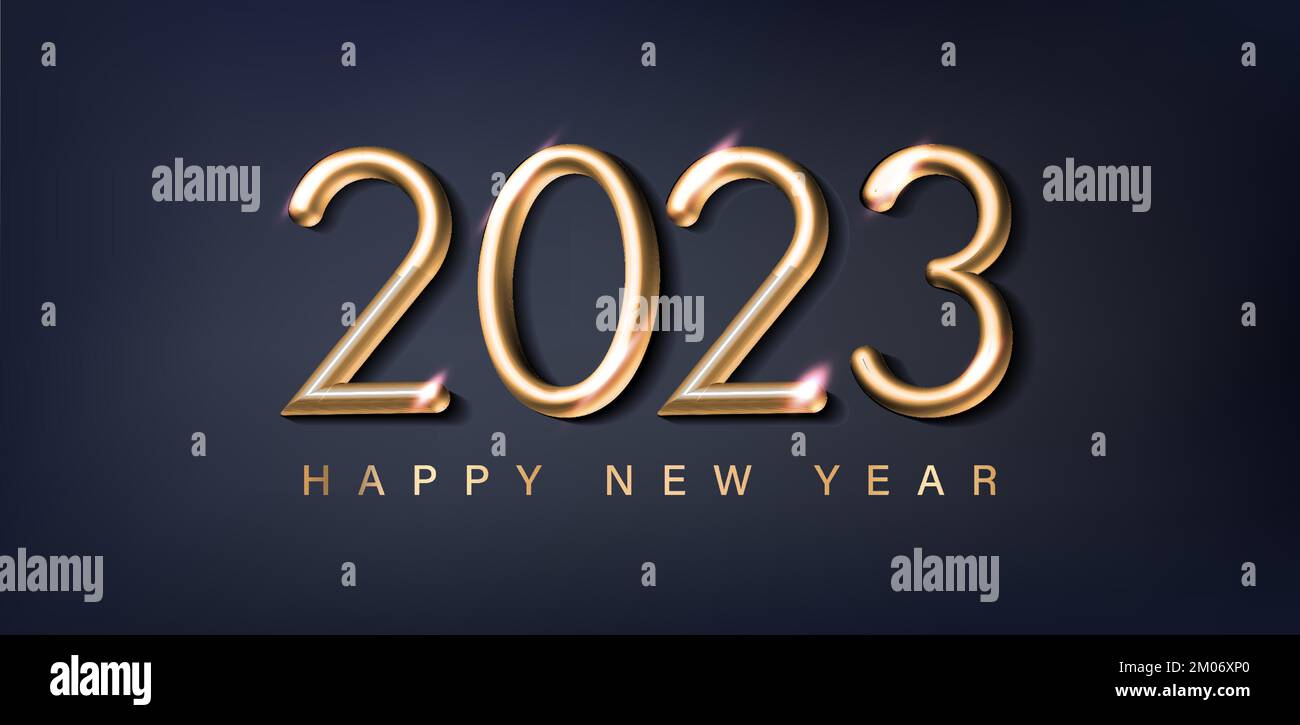 2023 golden numbers Stock Vector Images - Alamy