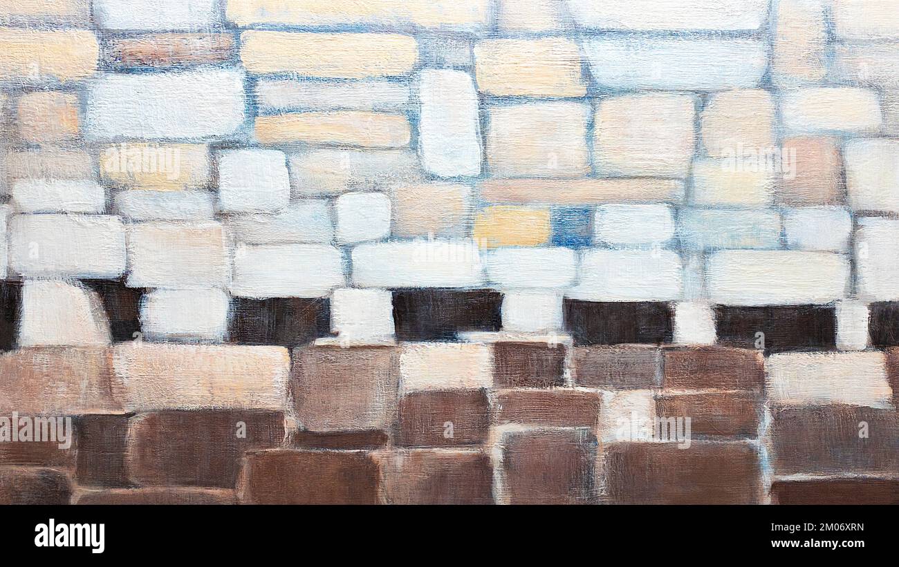 abstract painterly texture background of colorful brick wall Stock ...