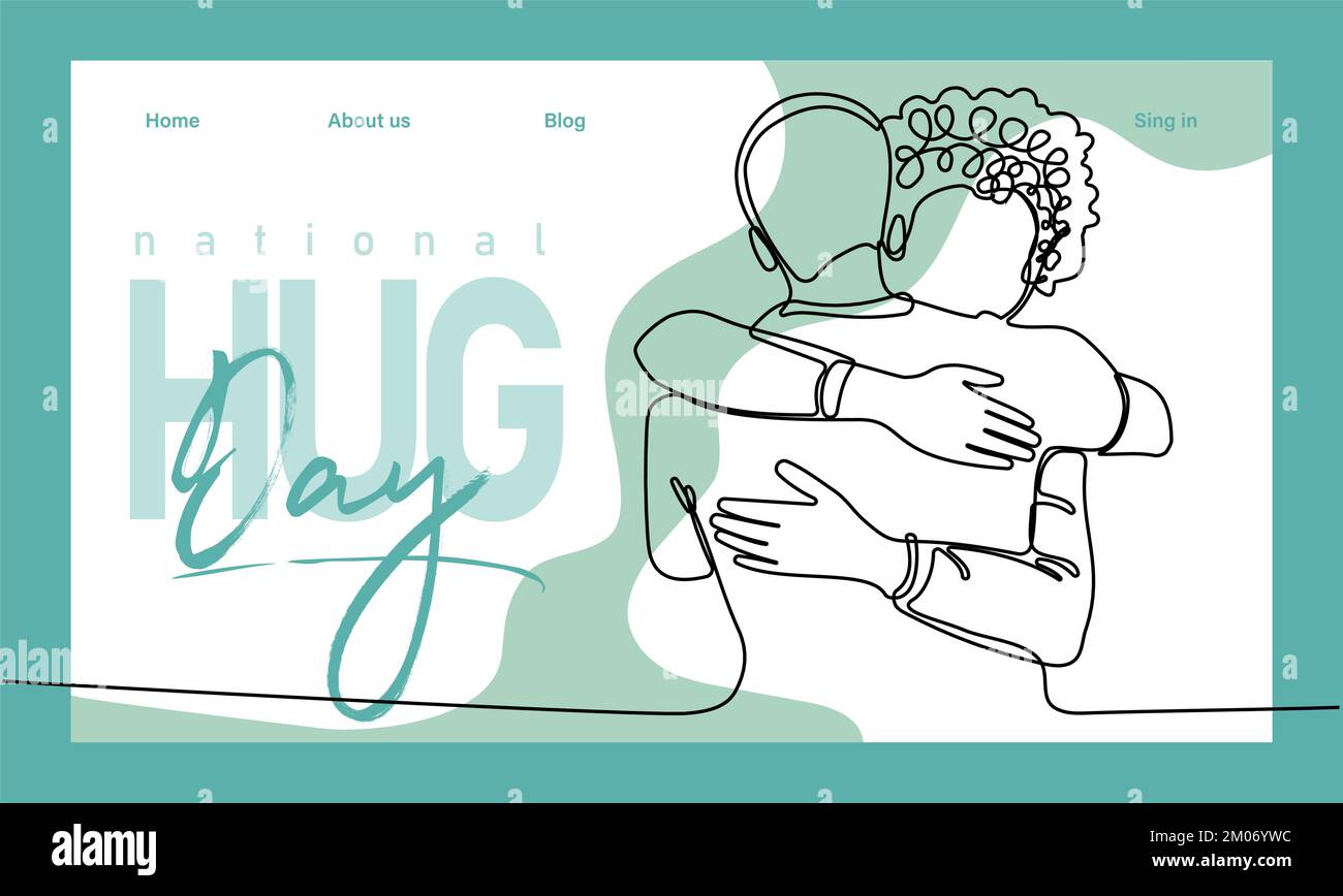 Single hand drawn outline continuous of Web banner or landing page with ...