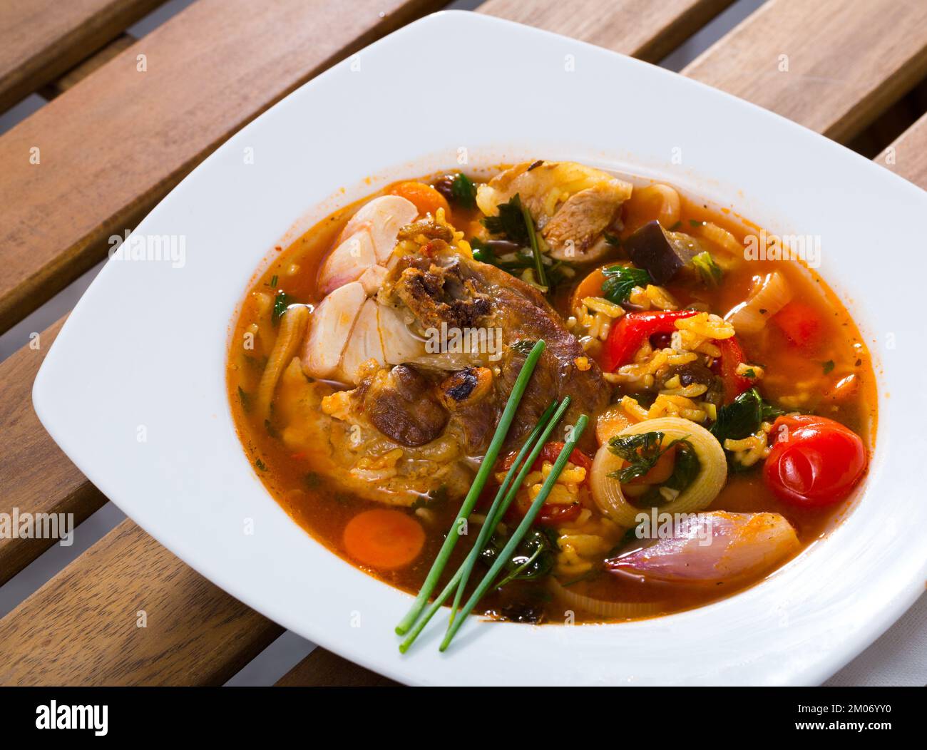 Traditional Georgian soup Kharcho Stock Photo - Alamy