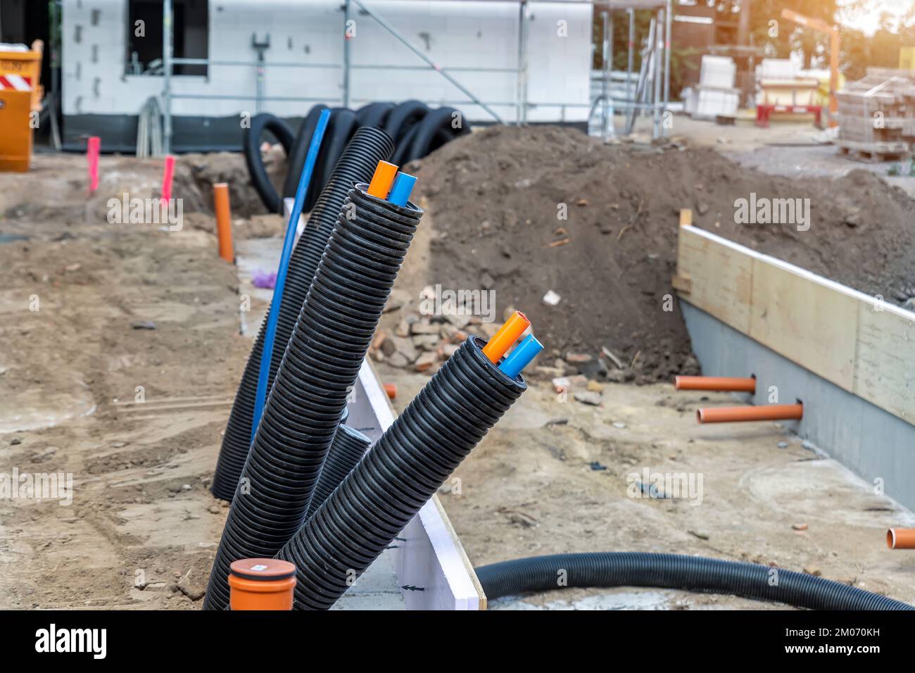 Black PVC flexible corrugated plastic insulation pipes tubing of ...