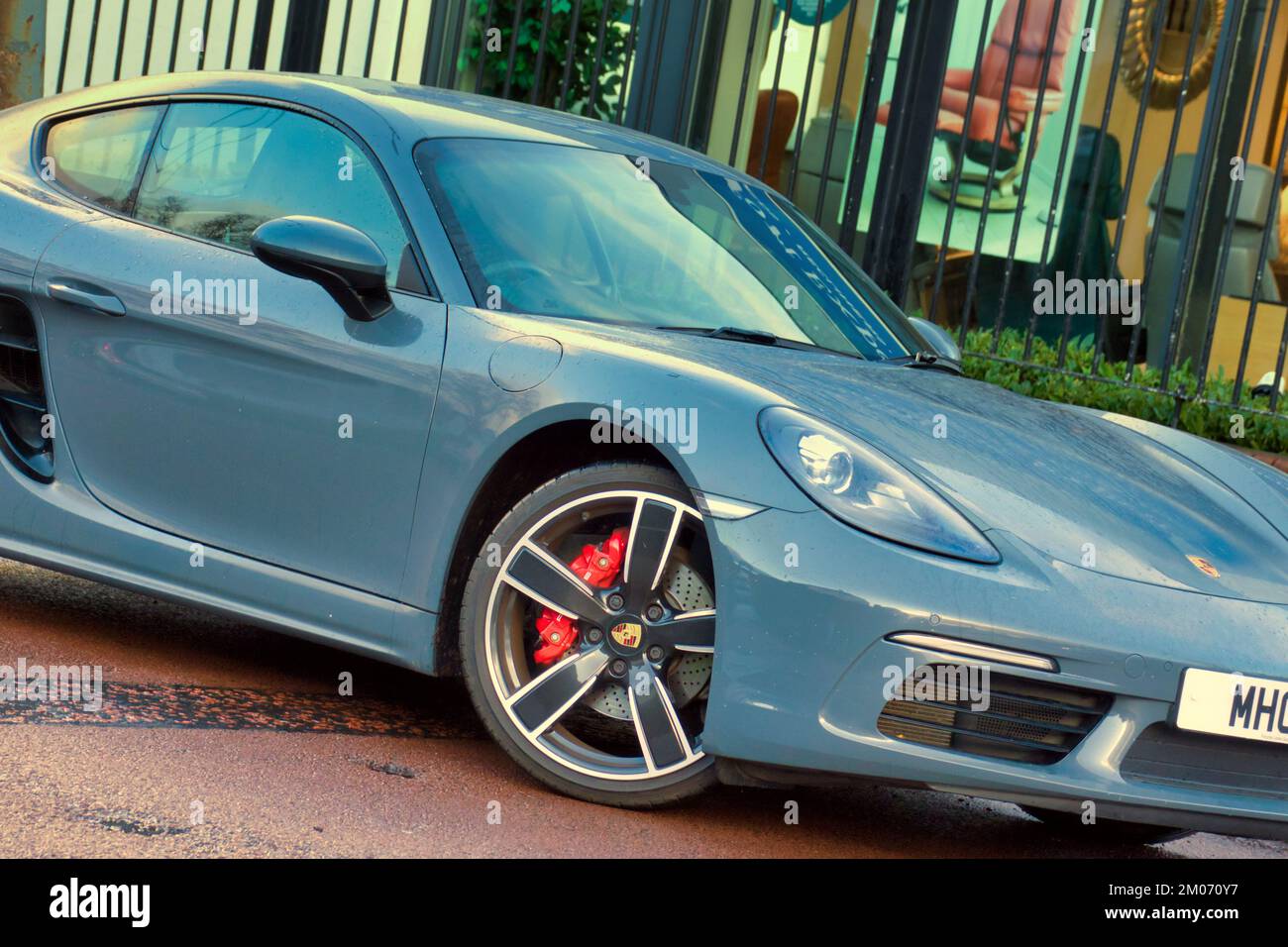 Porshe car diagonal Stock Photo - Alamy