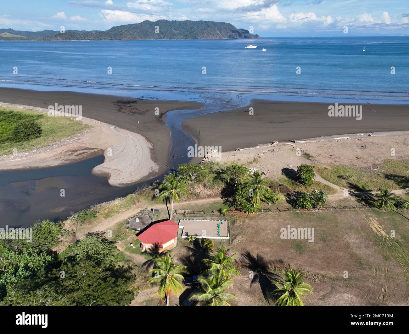 Empty tropical paradise beach in Tambor, Costa Rica Stock Photo - Alamy