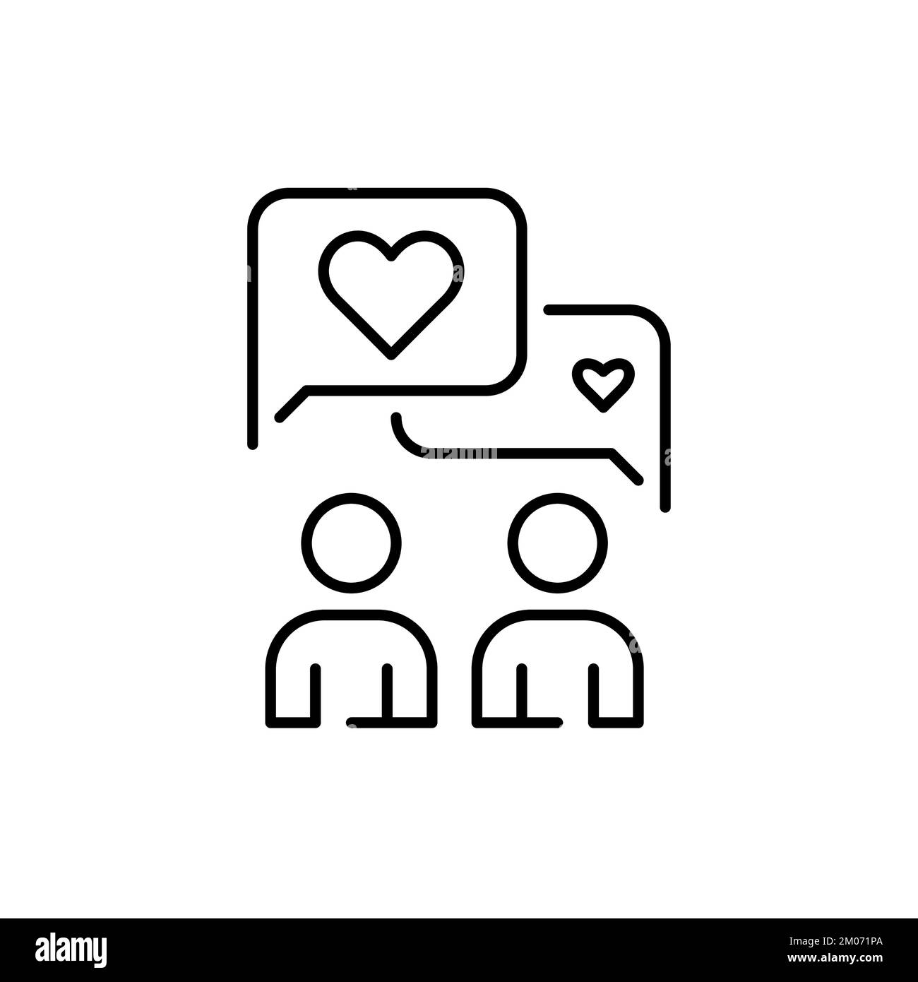 Social media users exchanging like messages. Pixel perfect, editable ...