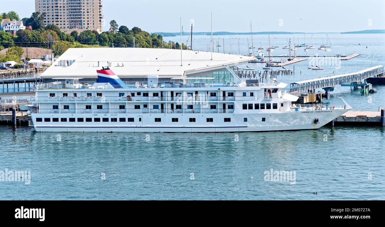 American Cruise Ship Docked in Portland Stock Photo - Alamy