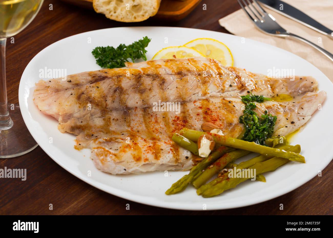 Roasted perch fish fillet Stock Photo - Alamy