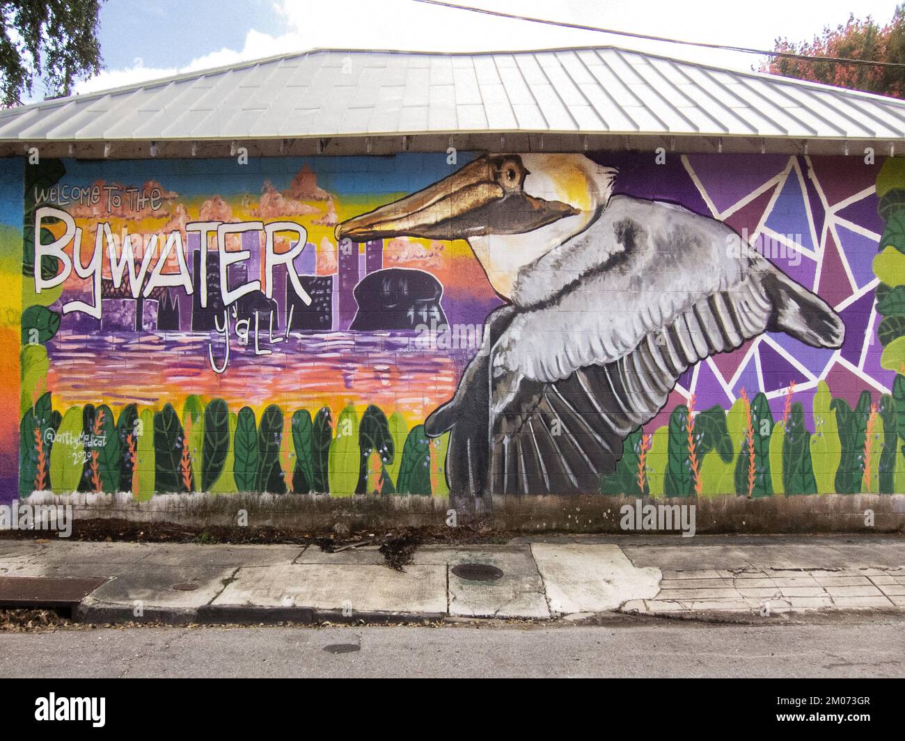 Mural with Louisiana theme in the Bywater neighborhood of New Orleans ...