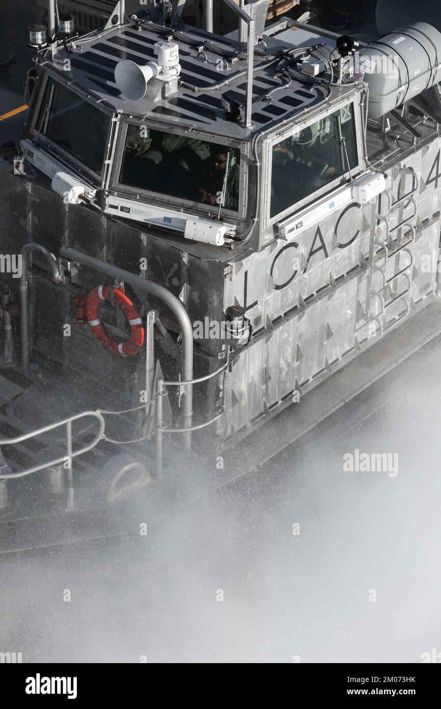 221201-N-MZ836-1157 ATLANTIC OCEAN (Dec. 1, 2022) A landing craft, air ...