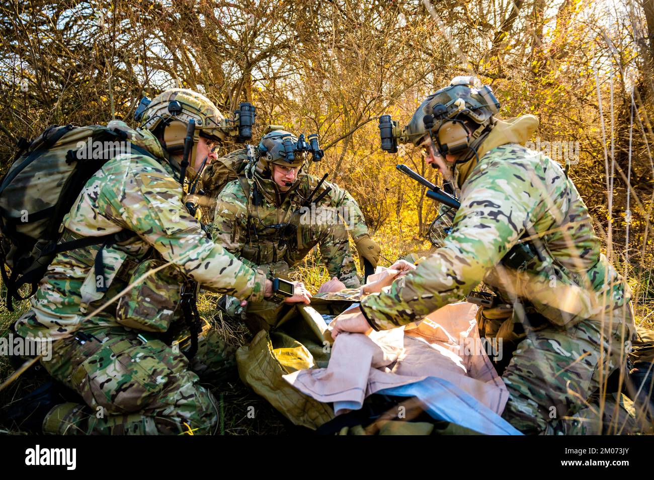 U.S. Air Force tactical air control party specialists from the 169th ...