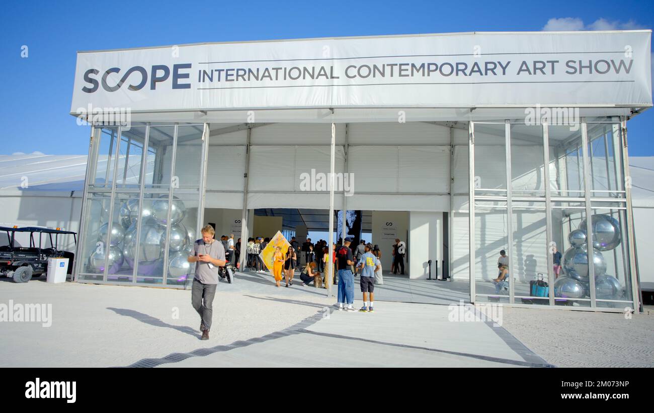 Miami Beach, FL, USA - December 2, 2022: Scope International Contemporary Art Show Miami Beach ...