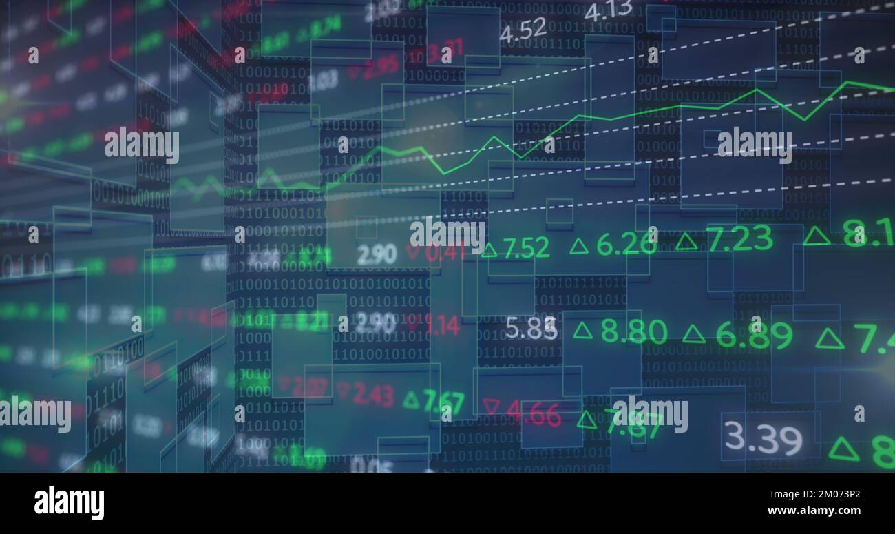 Image of financial data processing of stock exchange numbers Stock ...