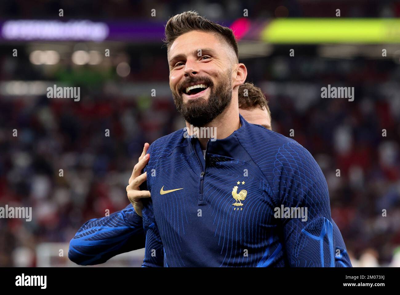 Olivier Giroud of France celebrates the victory following the FIFA ...