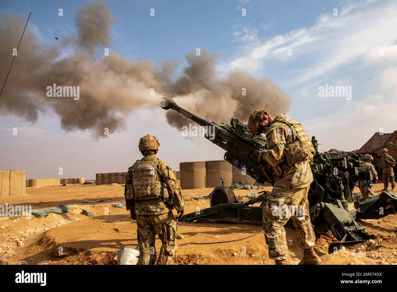 U.S. Army Soldiers assigned to Charlie Battery, 1st Battalion, 134th ...
