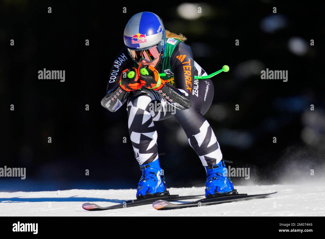 New Zealand's Alice Robinson skis the course during the women's World ...