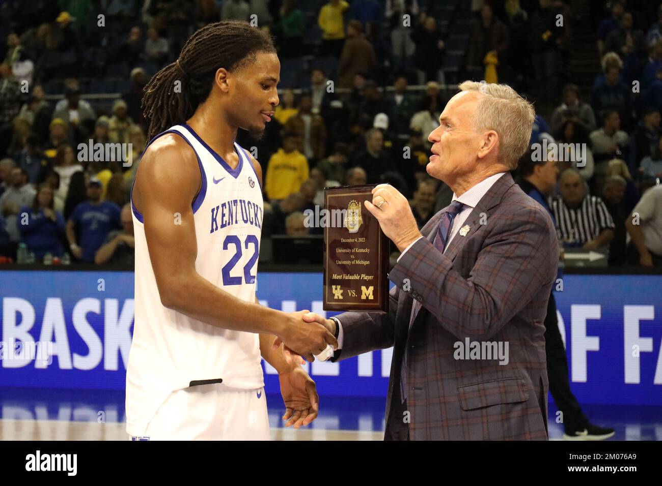 London, UK. 04th Dec, 2022. Carson Wallace of University of Kentucky ...