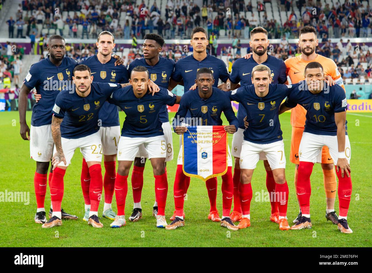 Doha, Qatar. 04th Dec, 2022. The French national football team during the FIFA World Cup Qatar ...