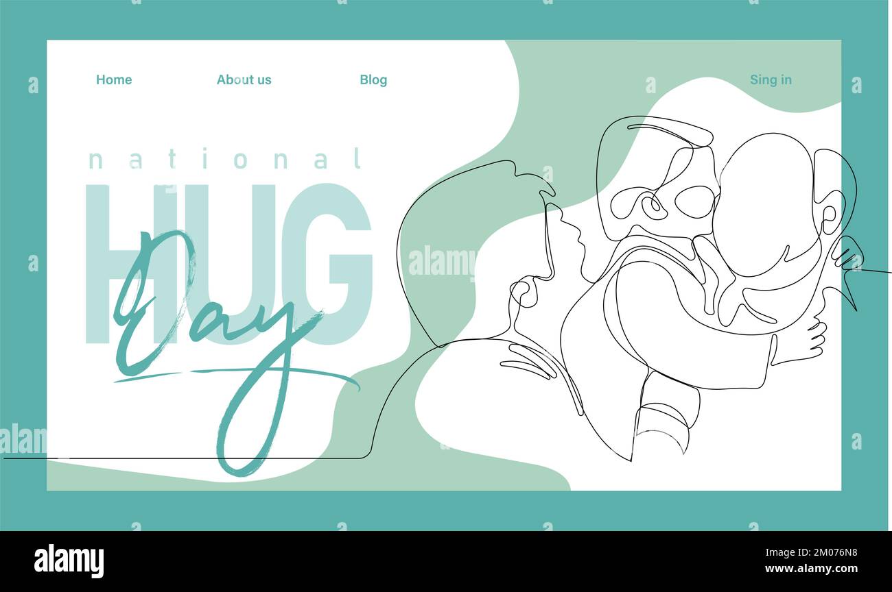 Single hand drawn outline continuous of Web banner or landing page with ...