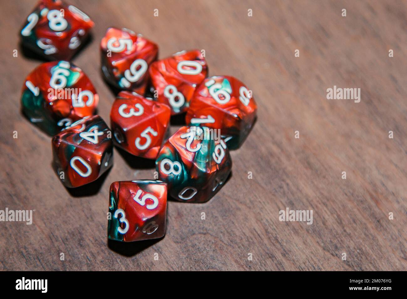 A set of polyhedral dice used for role playing games such as Dungeons ...