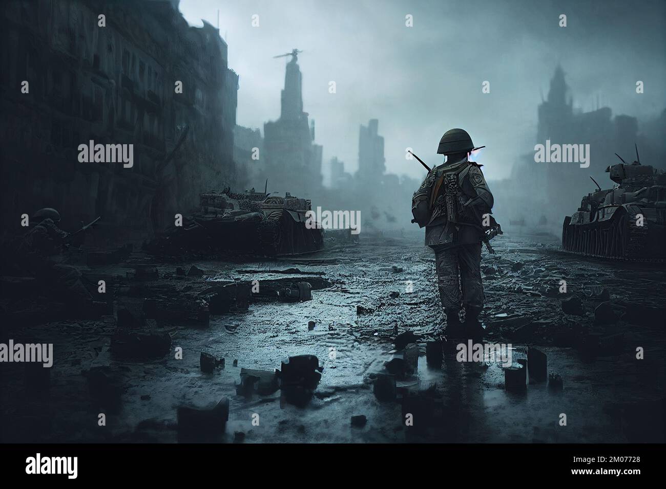 World war soldier art hi-res stock photography and images - Alamy