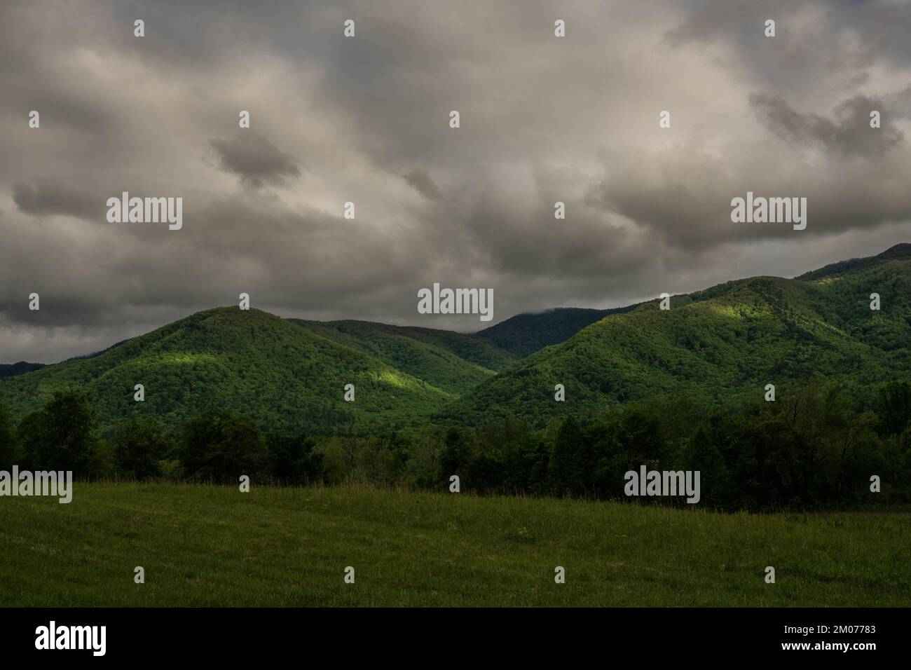Dapples of Sunlight Hit The Mountains Surrounding Cades Cove in the ...