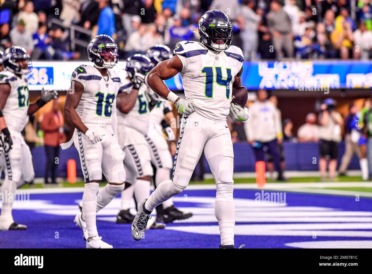 Inglewood, CA. 4th Dec, 2022. Seattle Seahawks wide receiver DK Metcalf ...